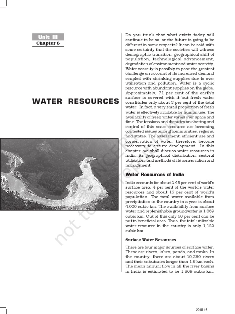 Water Resources of India: Availability, Distribution, Utilization ...