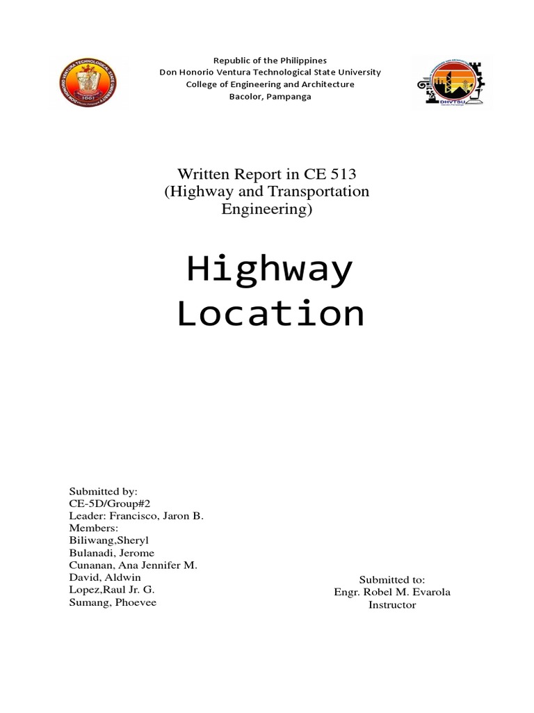 Final - Highway Surveys and Location | PDF | Surveying | Highway