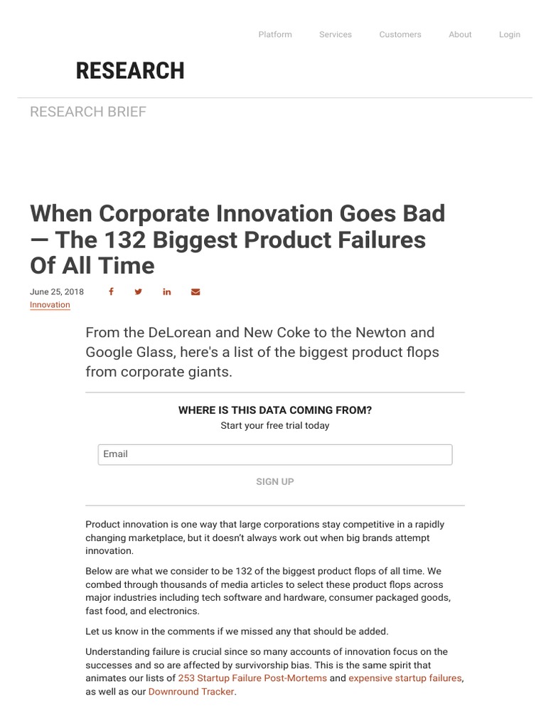 When Corporate Innovation Goes Bad - The 132 Biggest Product Failures ...