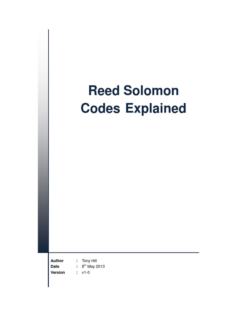 Understanding Reed Solomon Codes | PDF | Field (Mathematics) | Forward ...