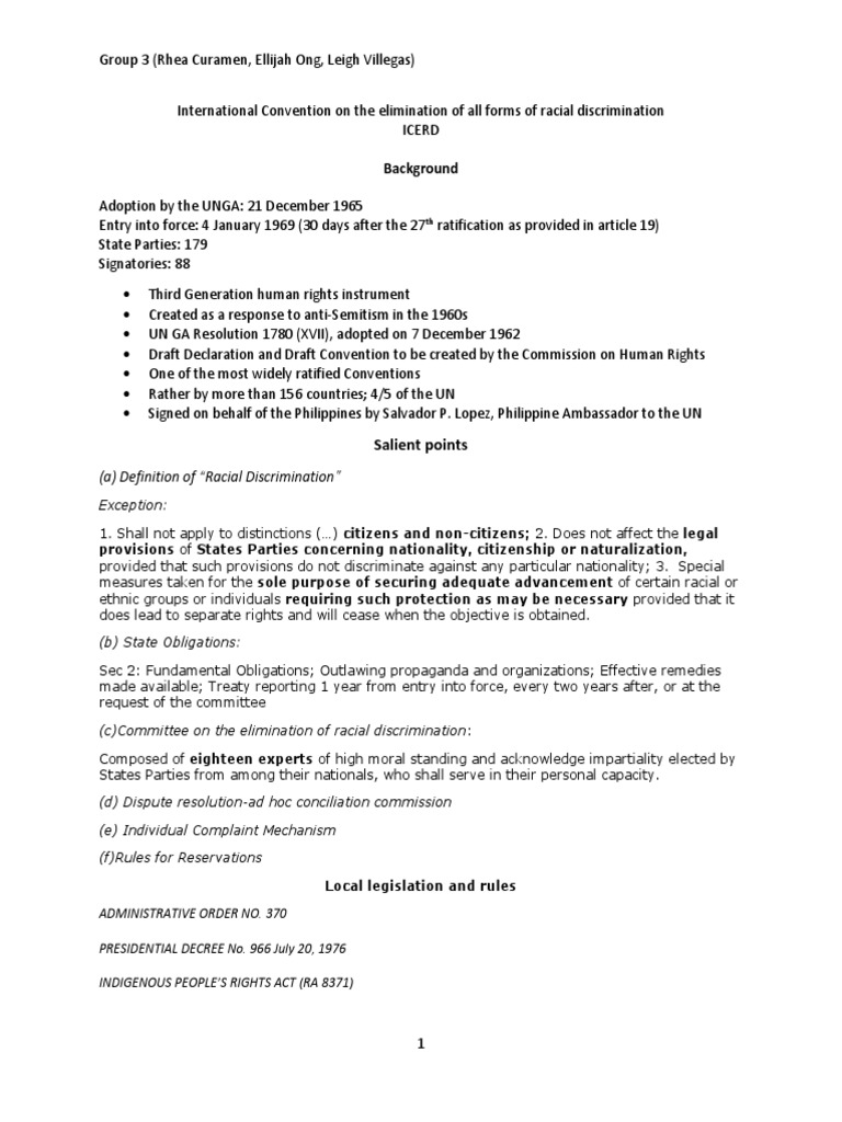 Group 3 Human Rights Outline | PDF