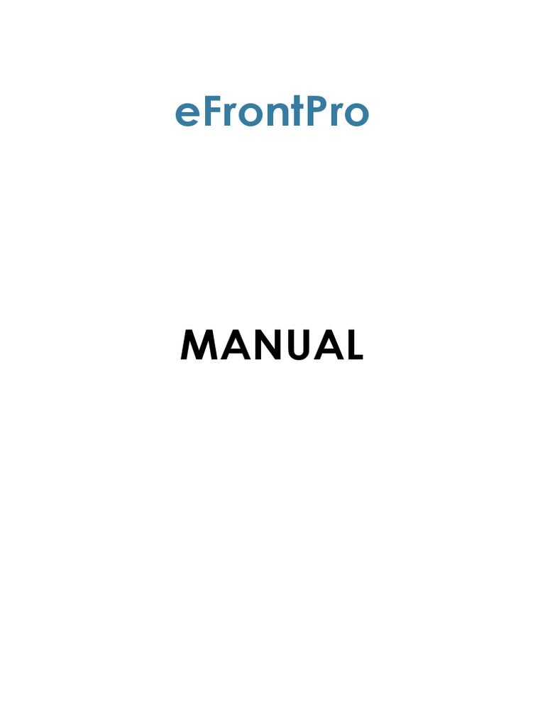Original Efrontpro Manual v0 5 PDF | PDF | Educational Technology | Php