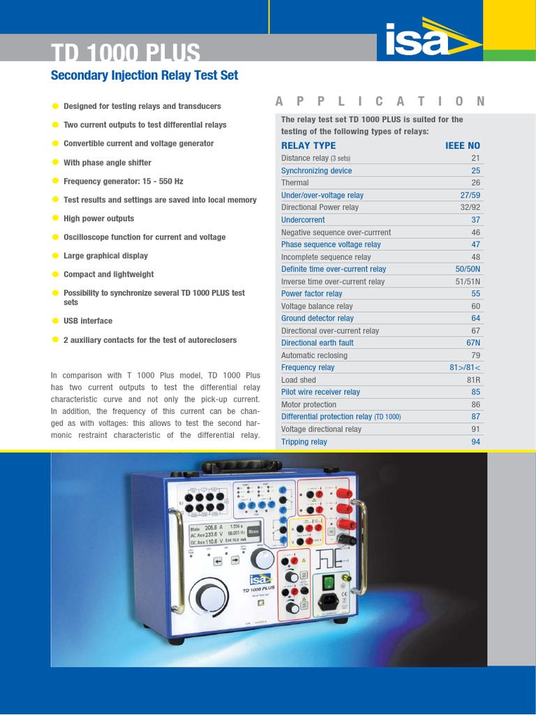 TD 1000 Plus | PDF | Alternating Current | Relay