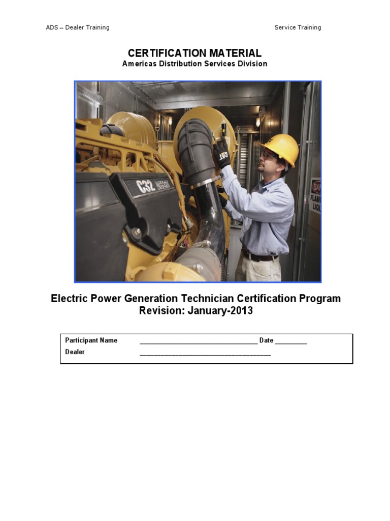 Electric Power Certification Program | PDF | Fuel Injection | Sensor
