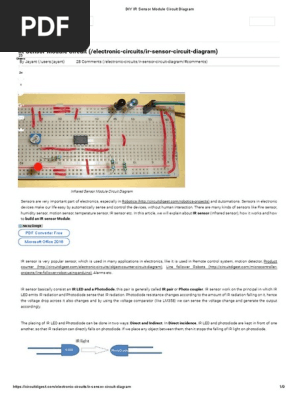 Diy Ir Sensor Module Circuit Diagram
