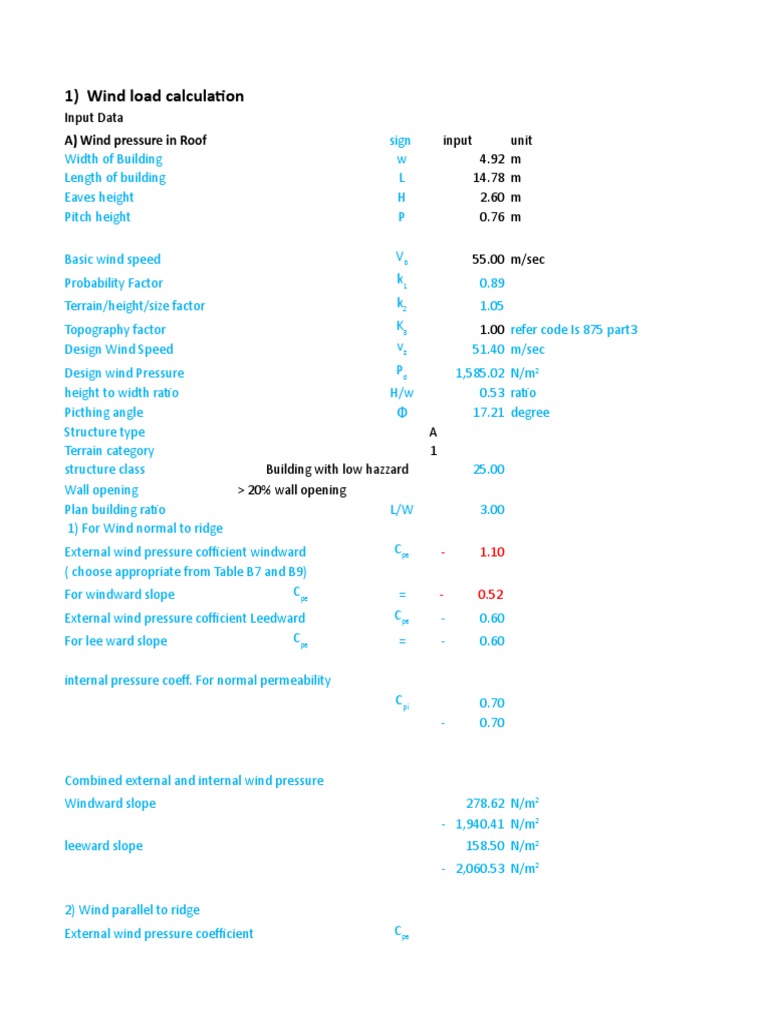 Wind Load Calculator | PDF | Wound | Civil Engineering