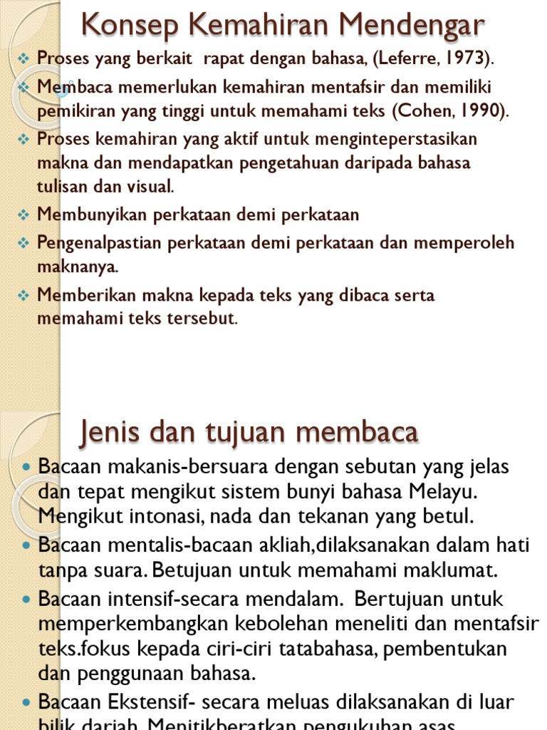 Konsep Kemahiran Mendengar | PDF