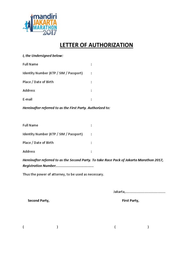 Letter of Authorization | PDF