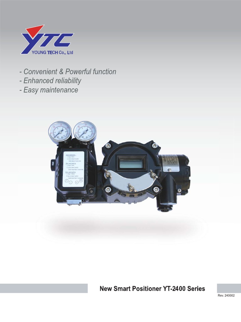 YT 2400 Positioner | PDF | Switch | Valve