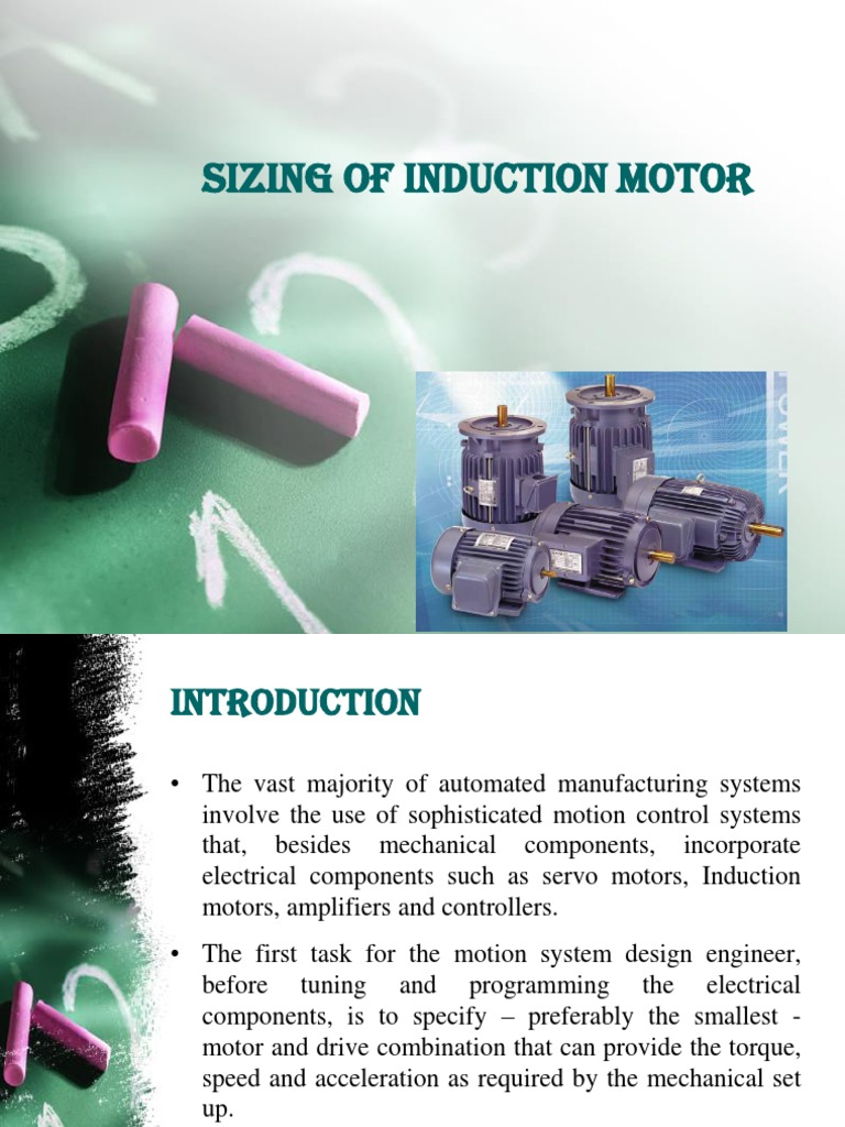 Induction Motor Sizing Guide | PDF | Engines | Transmission (Mechanics)