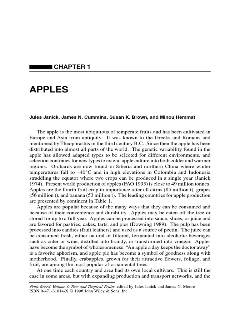 Apple Fruits PDF | PDF | Apple | Pollination