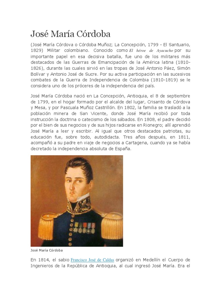 José María Córdoba | PDF | Militar | Agitación