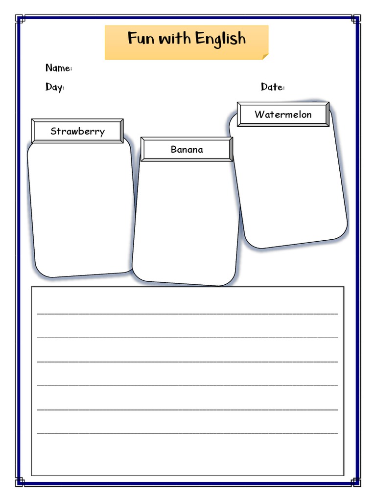 Fun With English: Name: Day: Date | PDF