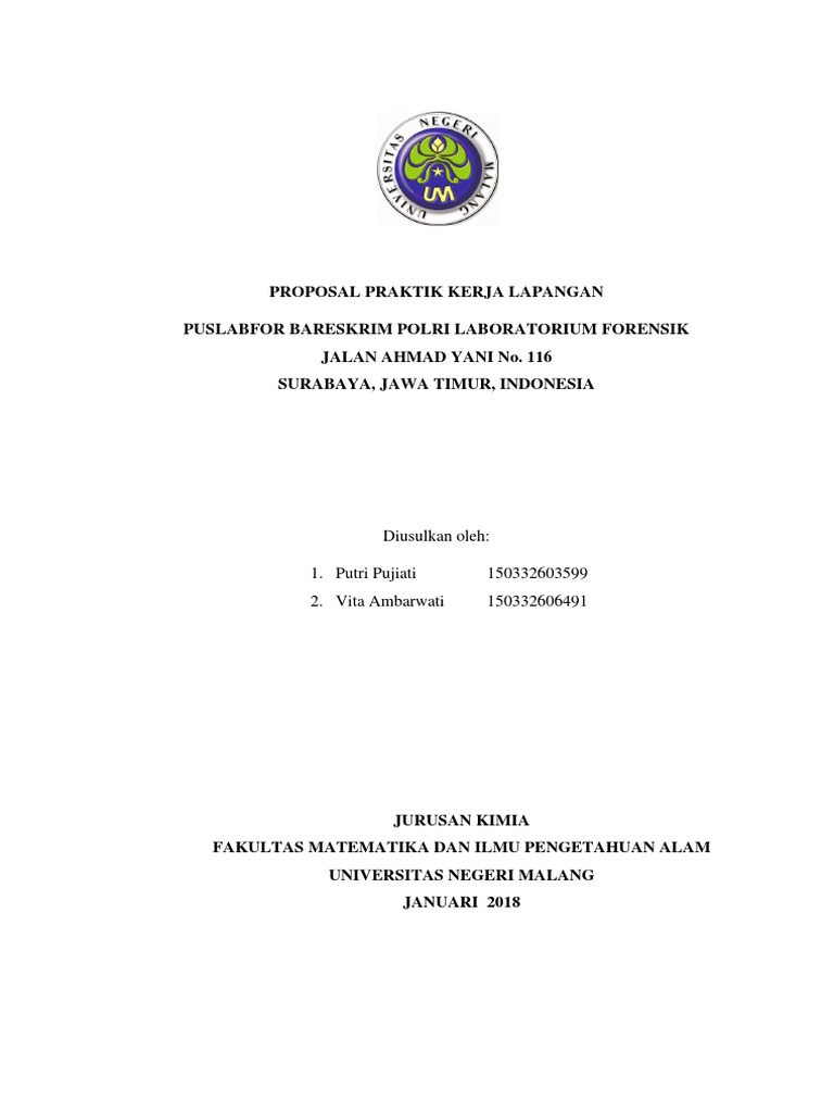 PROPOSAL PRAKTIK KERJA LAPANgan | PDF