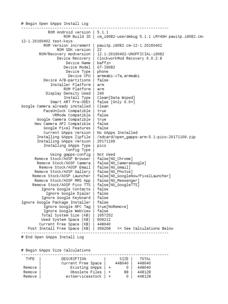 Open Gapps Log | PDF | Android (Operating System) | Mobile Phones
