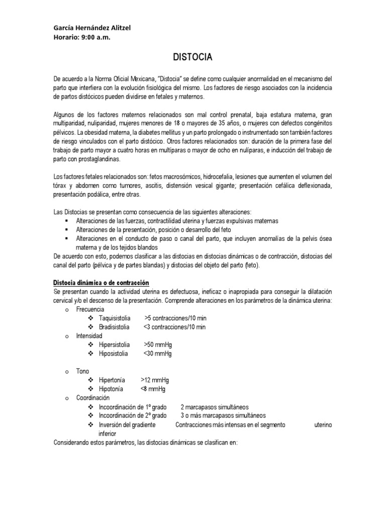 Distocia de parto | Parto | El embarazo