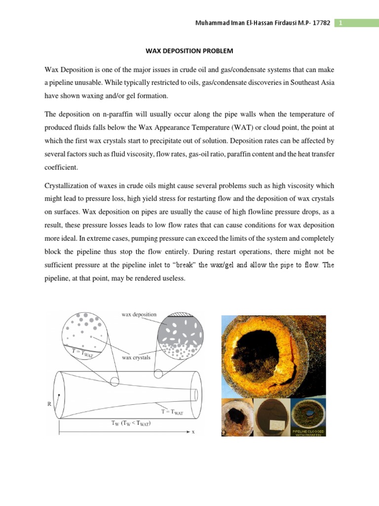 Wax Deposition in Oil Pipelines: Solutions | PDF | Petroleum | Fluid ...