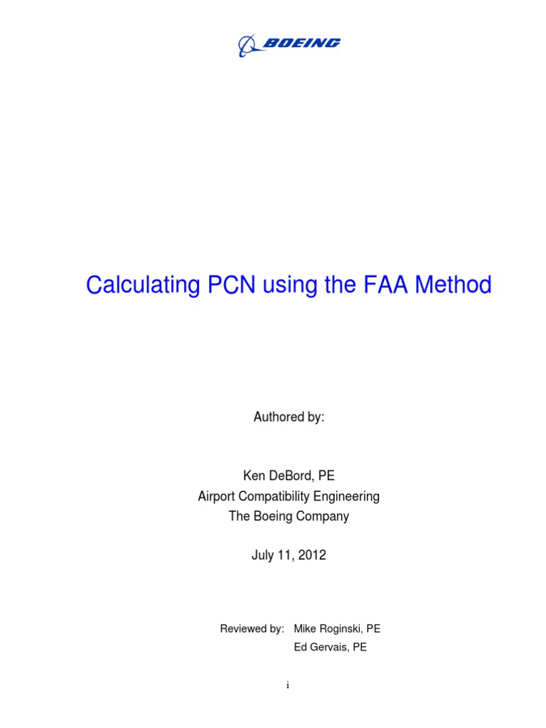 Calculating PCN Using The FAA Method: Authored by | PDF | Runway | Road ...