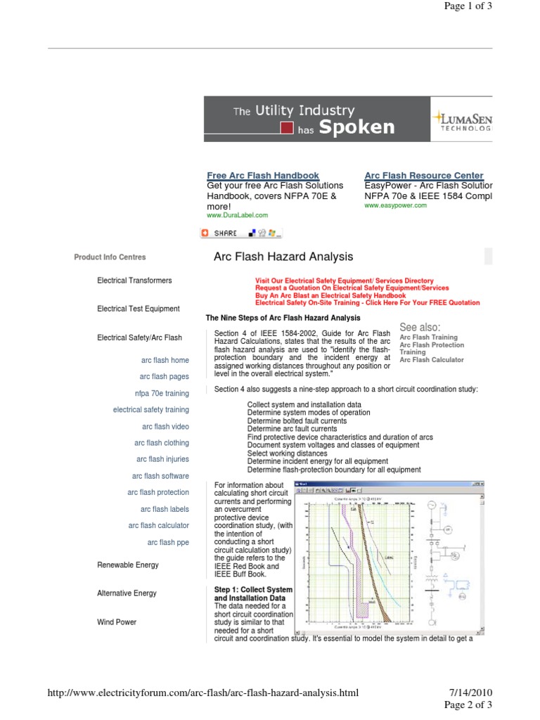 9 Step Arc Flash Hazard Analysis | Electric Arc | Electricity
