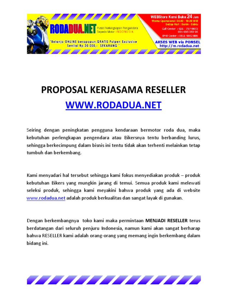 Proposal Kerjasama Reseller | PDF