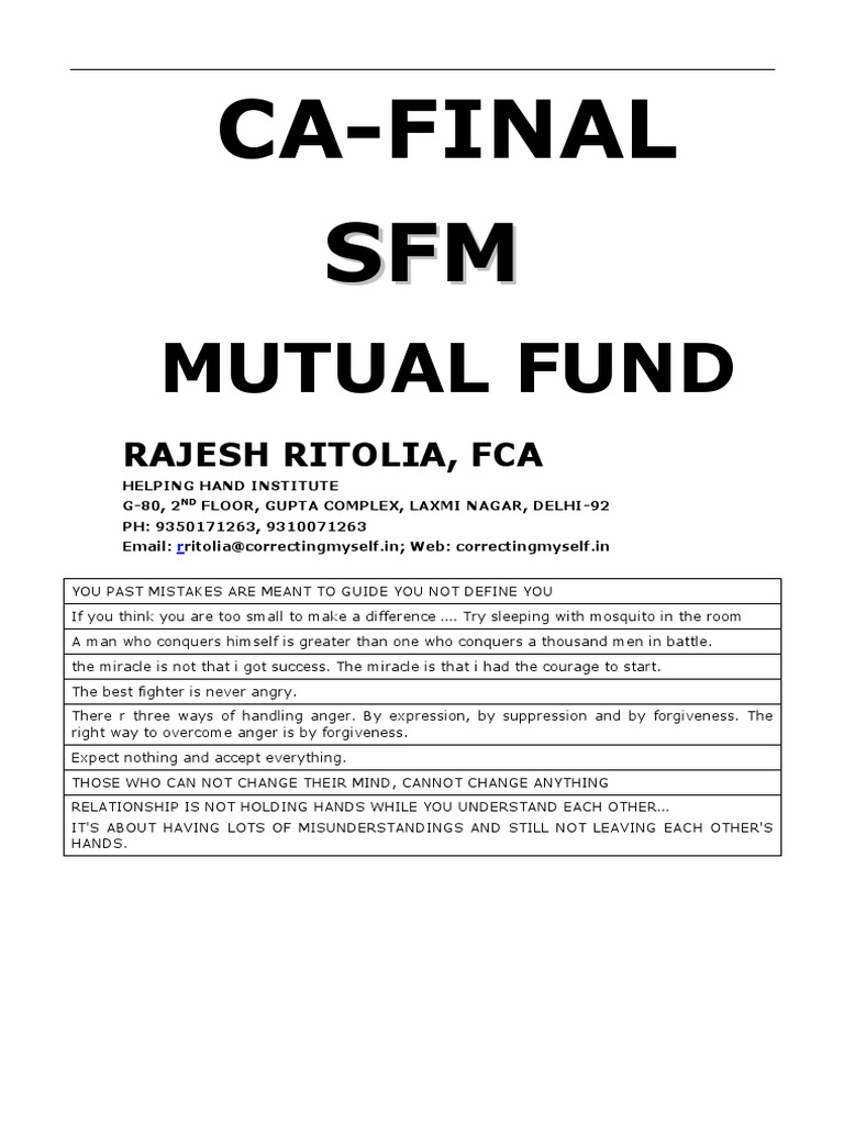 Sample | PDF | Mutual Funds | Bonds (Finance)