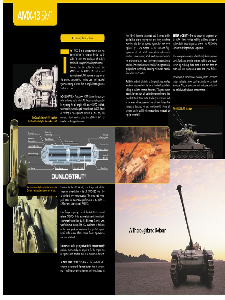 Amx 13SM1 | PDF | St Kinetics | Suspension (Vehicle)
