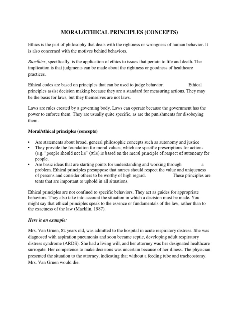 Moral/Ethical Principles (Concepts) | PDF | Value (Ethics) | Autonomy