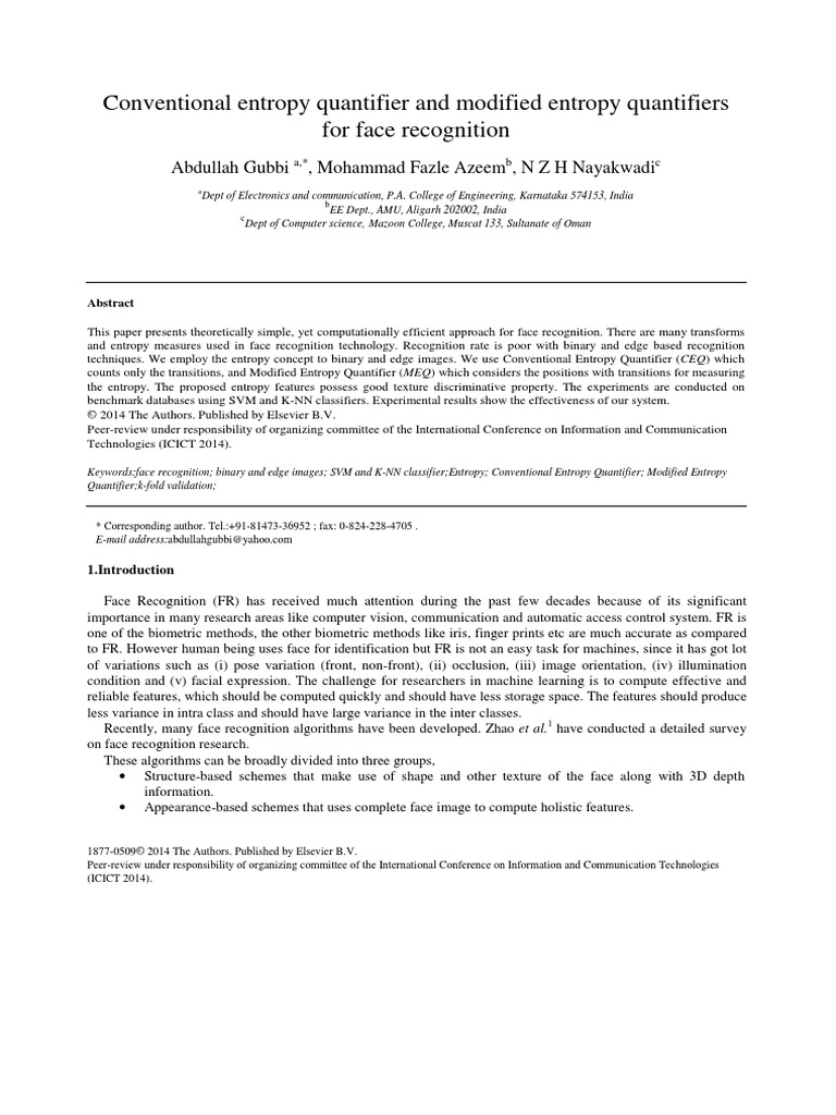 Conventional Entropy Quantifier and Modi PDF | PDF | Image Segmentation ...