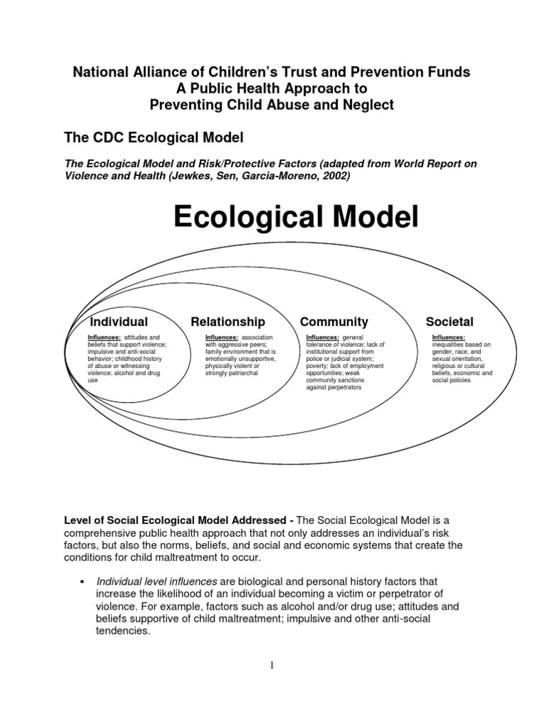 Velez Ecological Model CDC | PDF | Violence | Child Abuse