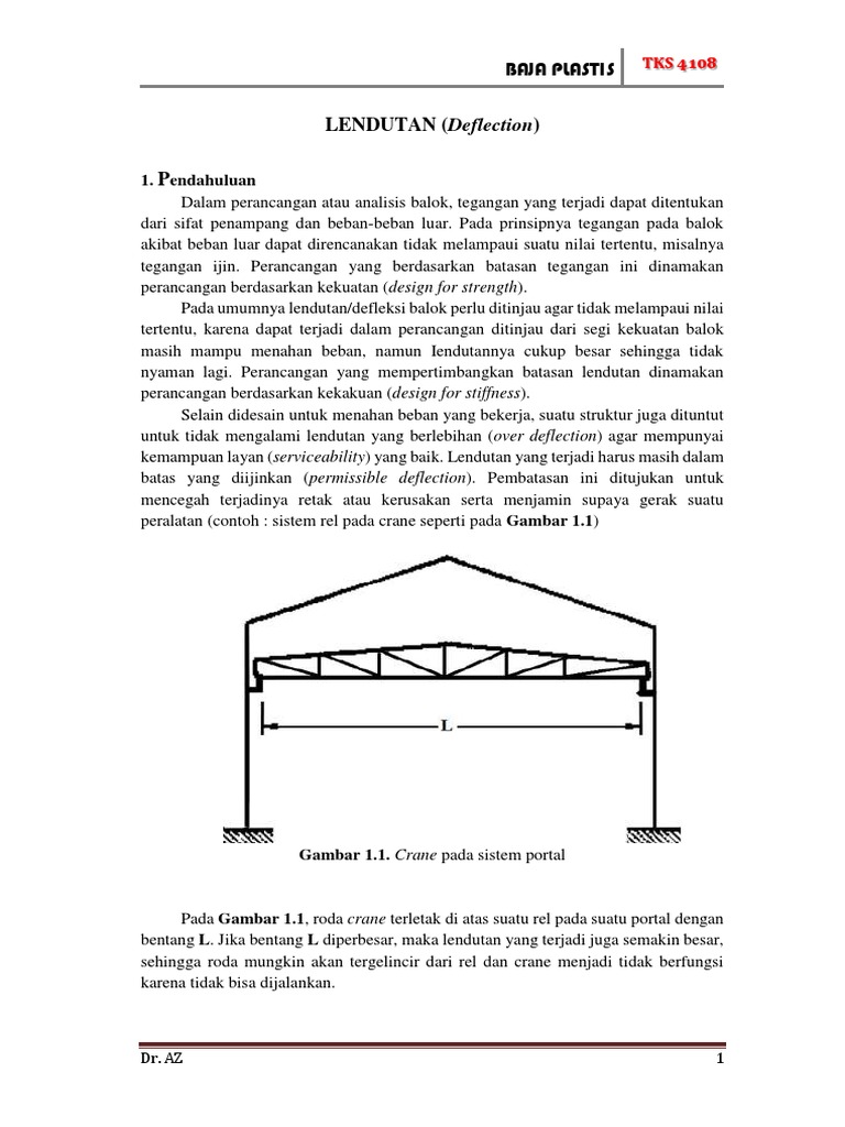 Rumus Lendutan Balok dan Metode Analisis | PDF