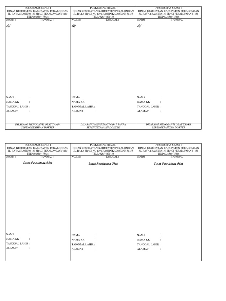 Blangko Resep | PDF