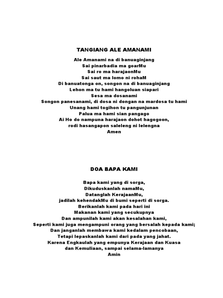 Tangiang Ale Amanami | PDF