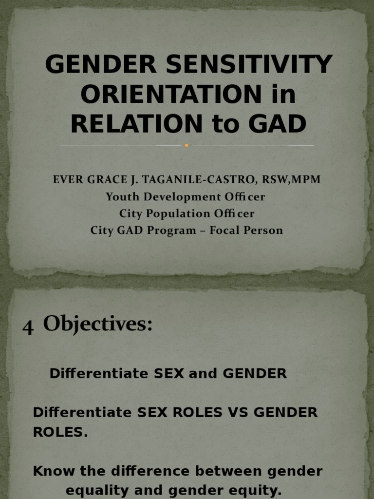Understanding Gender Sensitivity: Exploring the Differences Between Sex ...