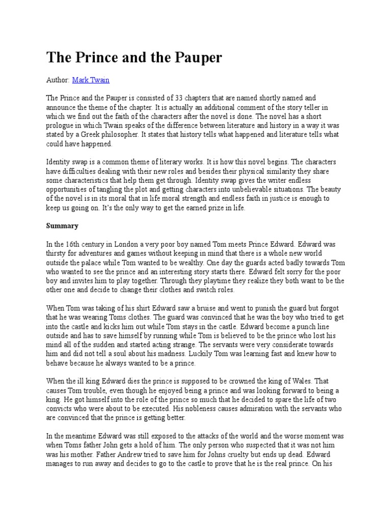 Classic Tales of Identity and Survival | PDF | The Prince And The Pauper