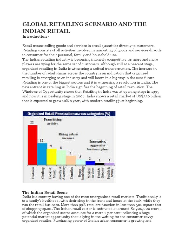 Global Retailing Scenario and The Indian Retail | PDF | Retail ...