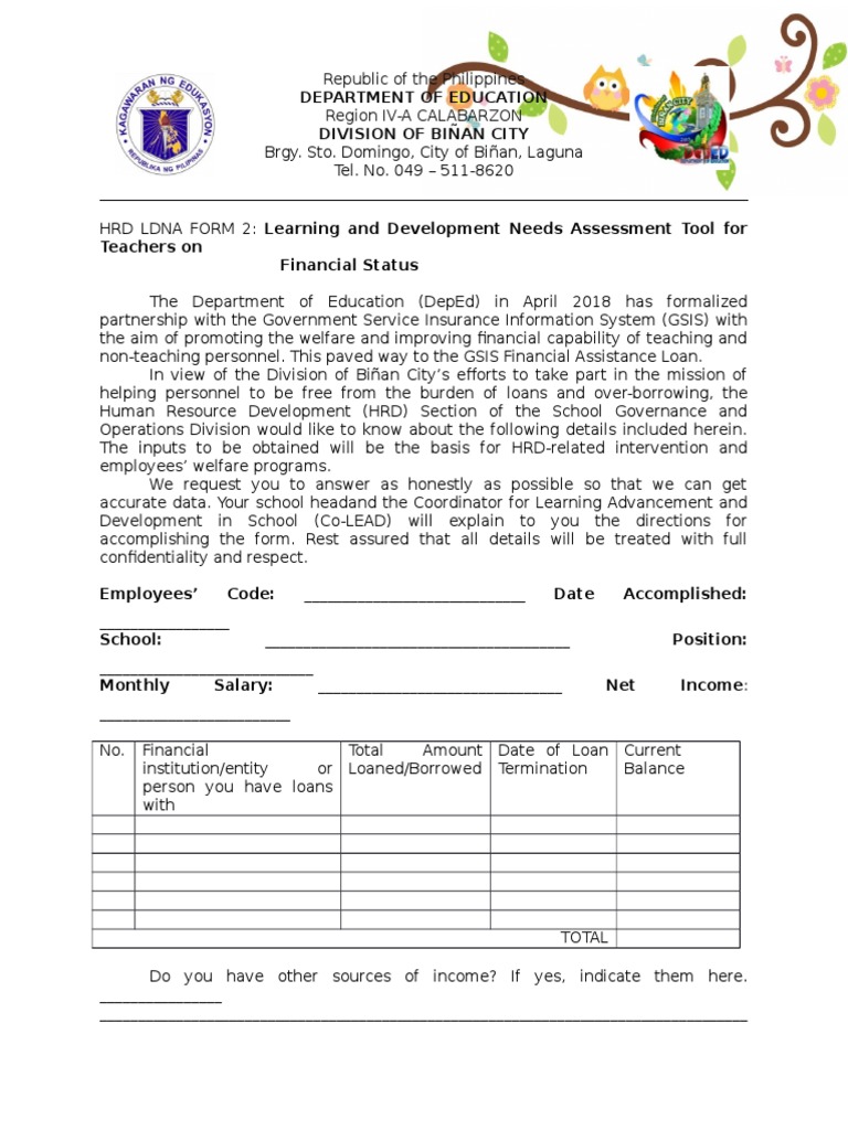 LDNA Tool Financial | PDF | Loans | Government