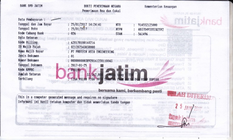 Bukti Bayar Pib | PDF