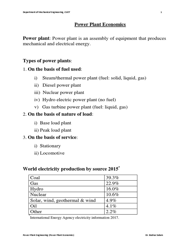 Power Plant Economics Guide | PDF | Power Station | Depreciation