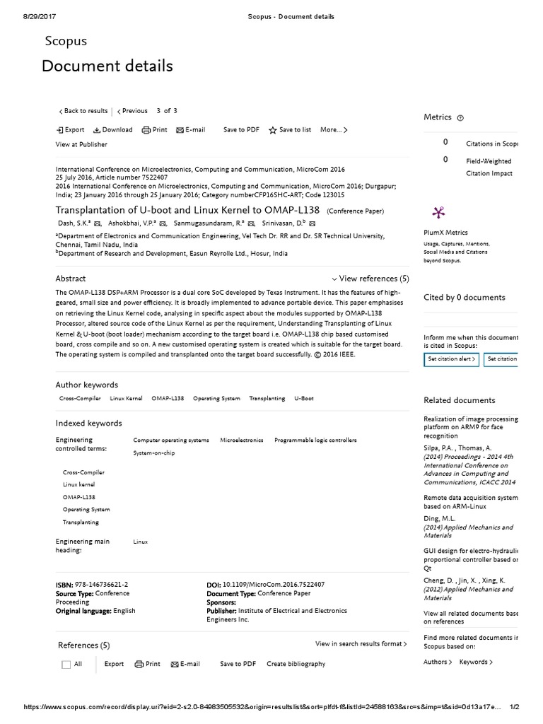 Scopus - Document Details 3 PDF | PDF | Kernel (Operating System) | Operating System