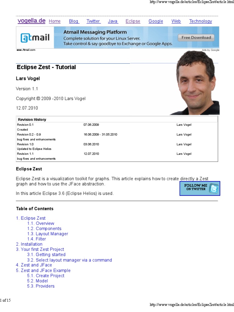 Eclipse Zest - Tutorial | PDF | Eclipse (Software) | Page Layout