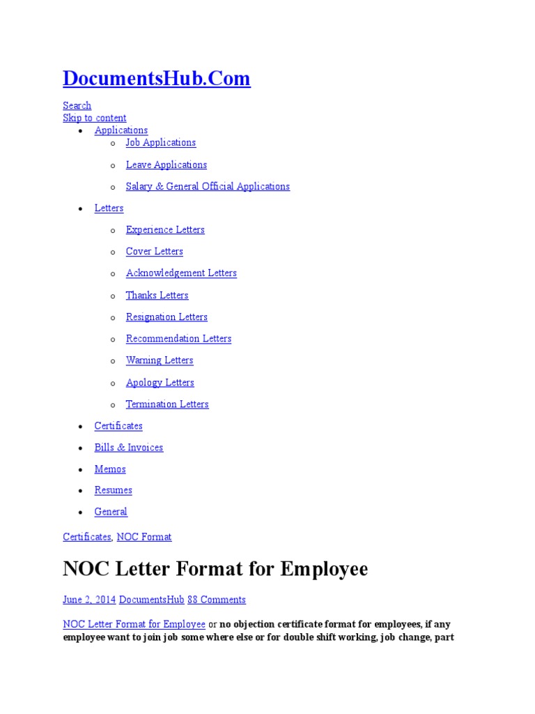 NOC Sample | PDF | Mobile App | Employment