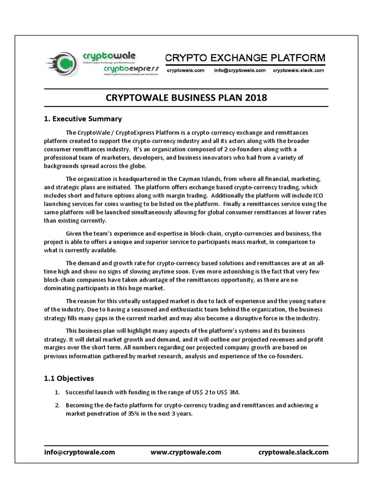 Business Plan | PDF | Cryptocurrency | Investor