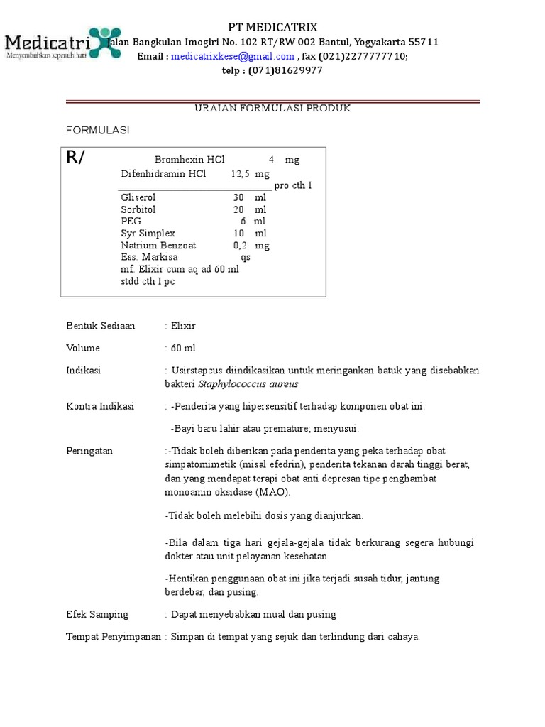 Elixir Sirup 1 | PDF