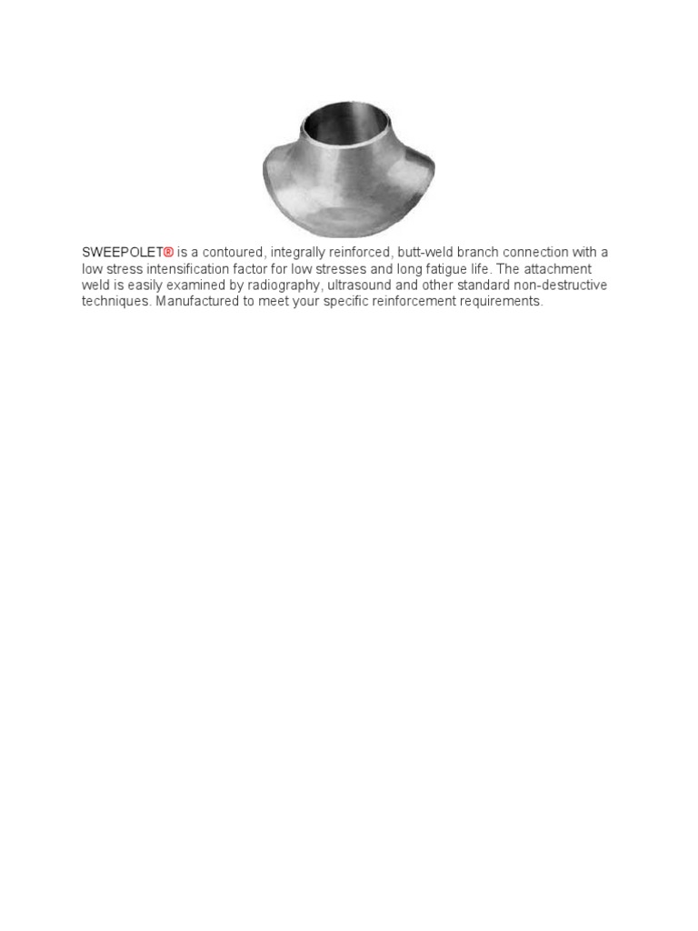 SWEEPOLET | Download Free PDF | Mechanical Engineering | Applied And ...