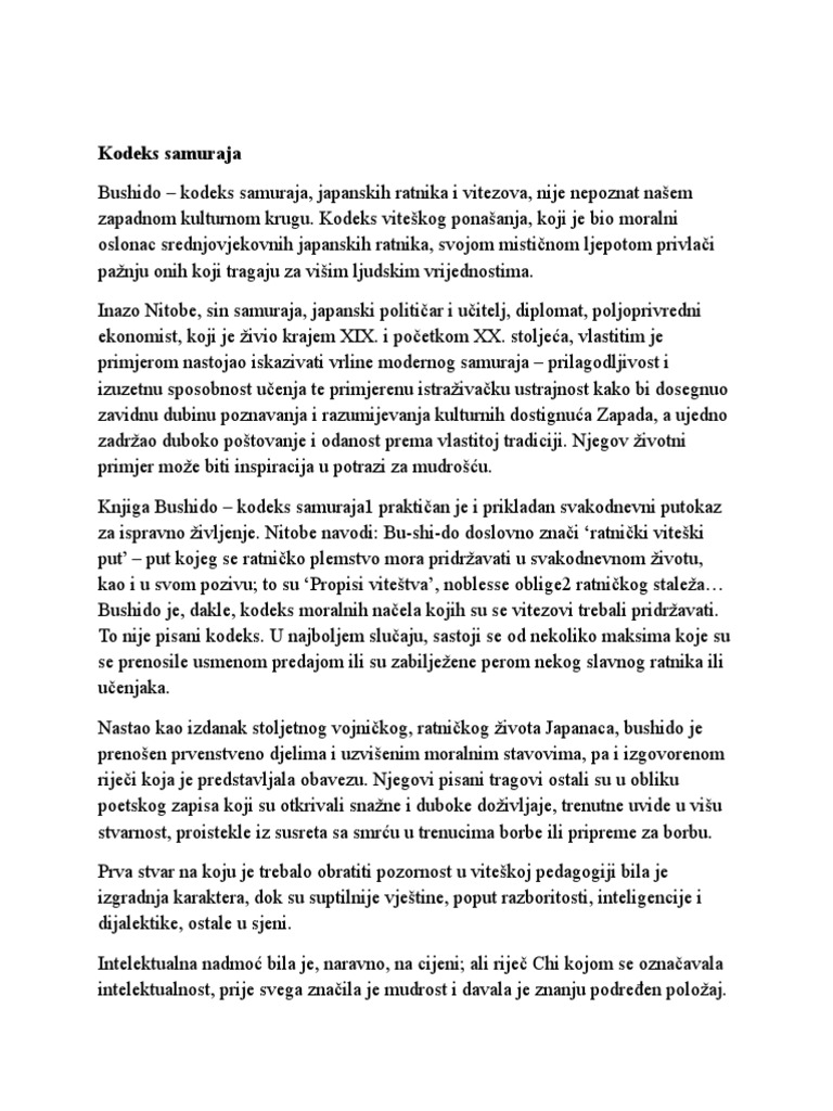 Kodeks Samuraja | PDF