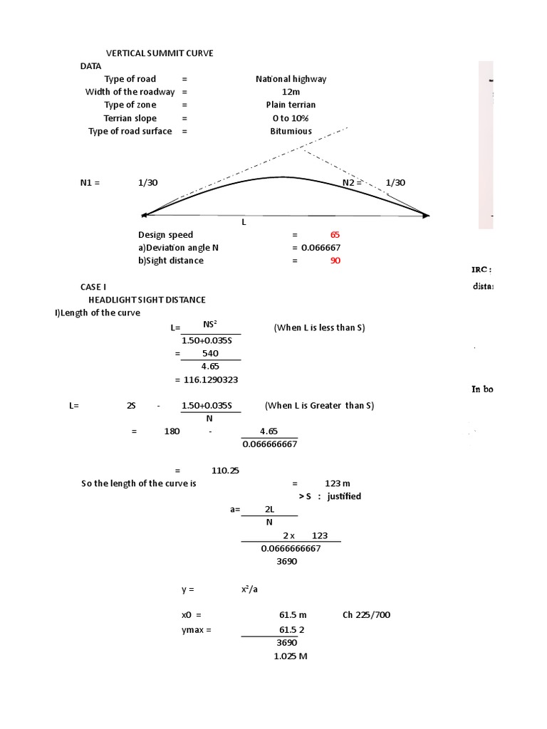 Valley Curve | PDF | Land Transport | Road Transport