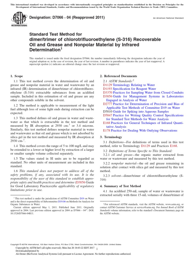 Astm D7066.1667593-1 | PDF | Ph | Solution