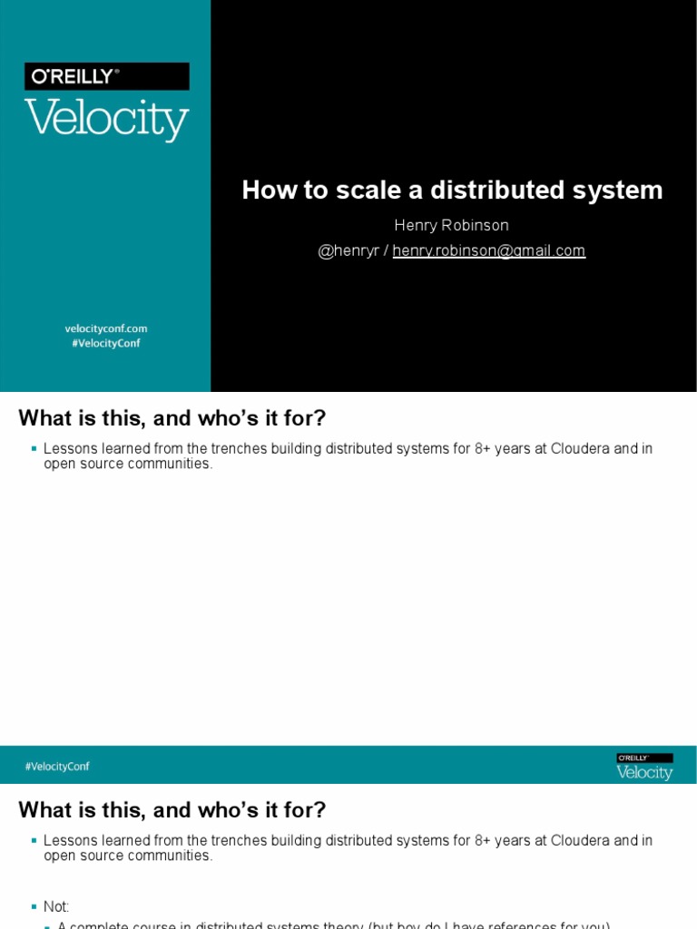 How To Scale A Distributed System | Download Free PDF | Scalability | Distributed Computing