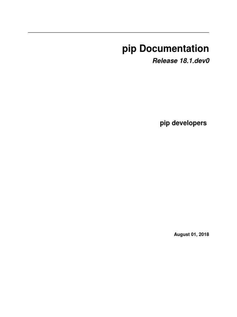 Pip PDF | PDF | Command Line Interface | Python (Programming Language)