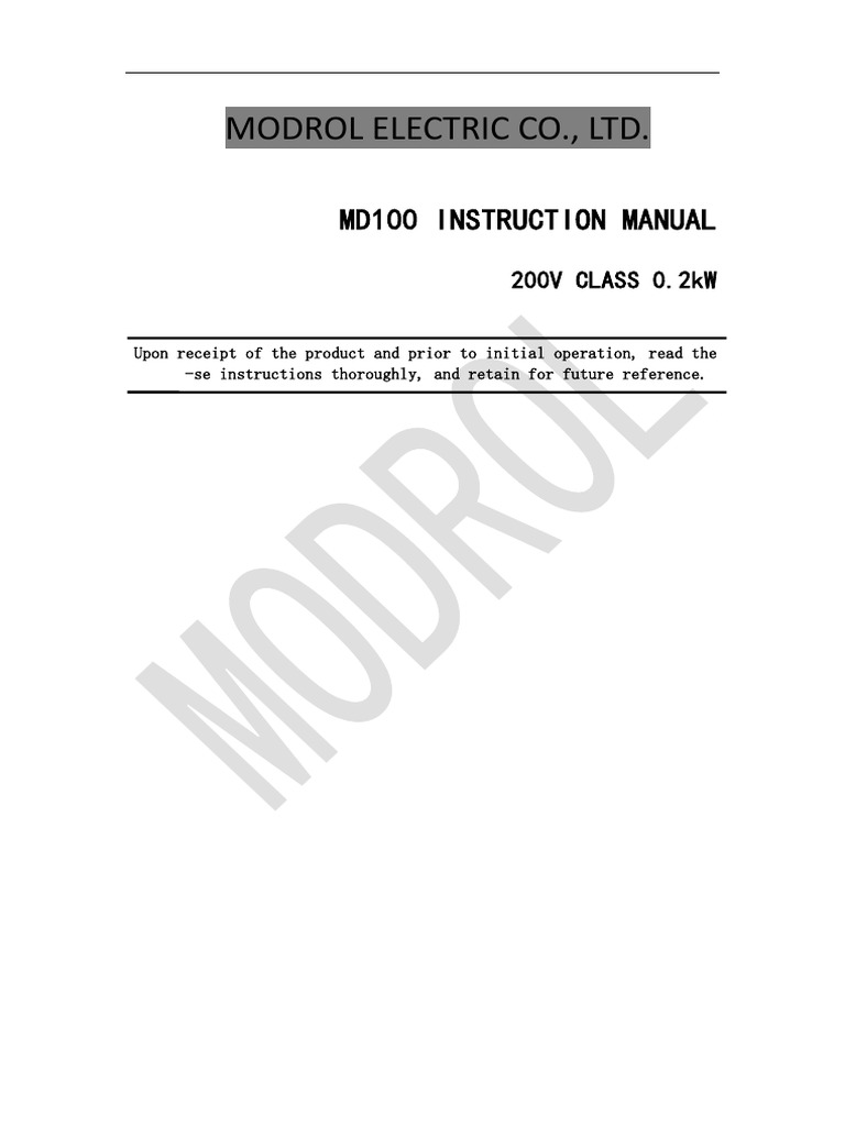 Modrol Drive | PDF | Parameter (Computer Programming) | Menu (Computing)